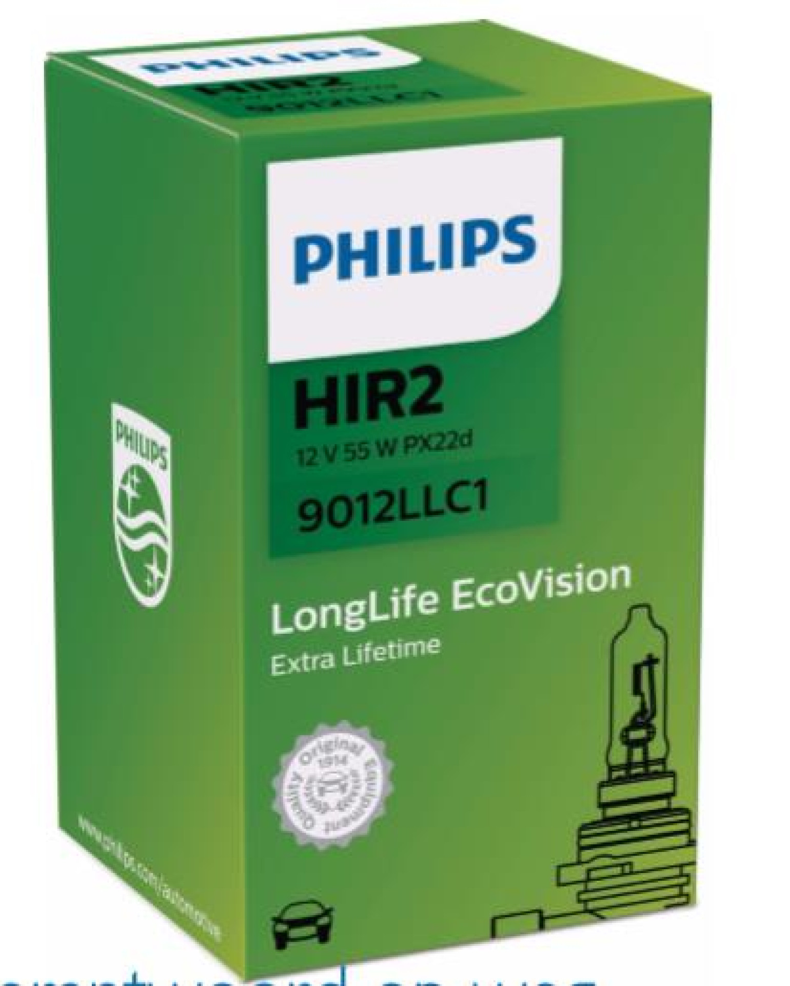 Philips HIR2 - 12V - 55W - PX22d - Longlife EcoVision | P9012LLC1