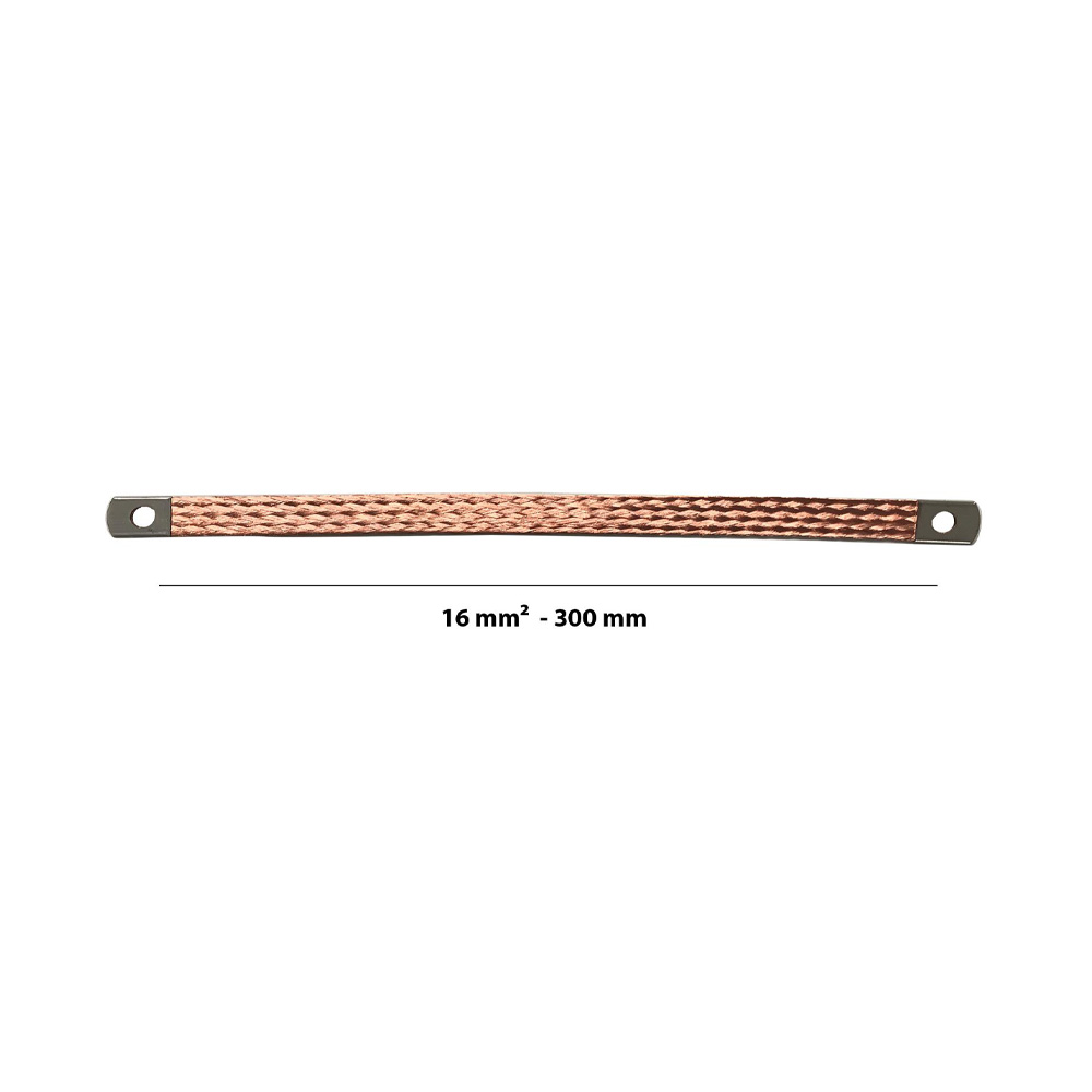 Câble de masse 16mm² 300mm Ø8mm | MCTR16300