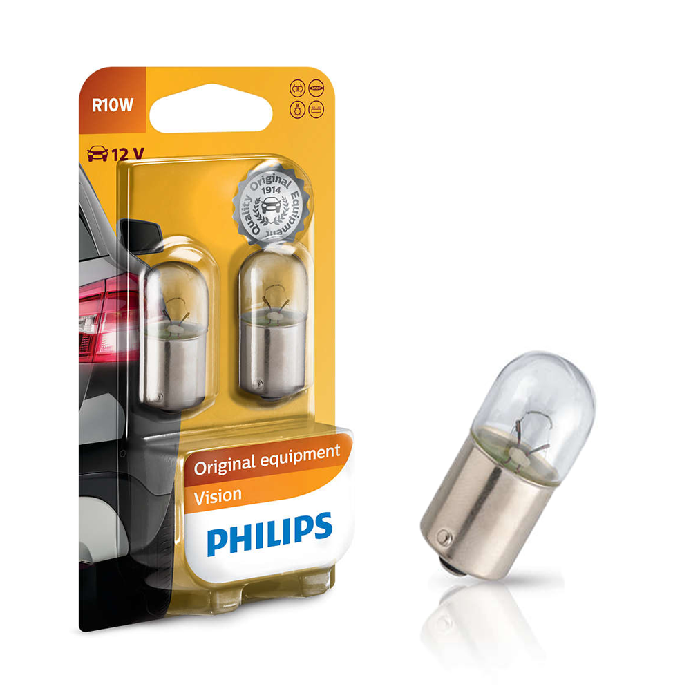 Philips R10W - 12V - 10W - BA15s - blister 2 stuks | P14814