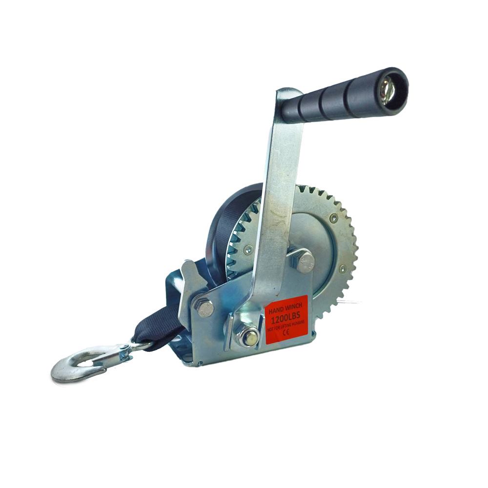 Treuil manuel avec crochet 545kg 8,5m sangle CE | B405026
