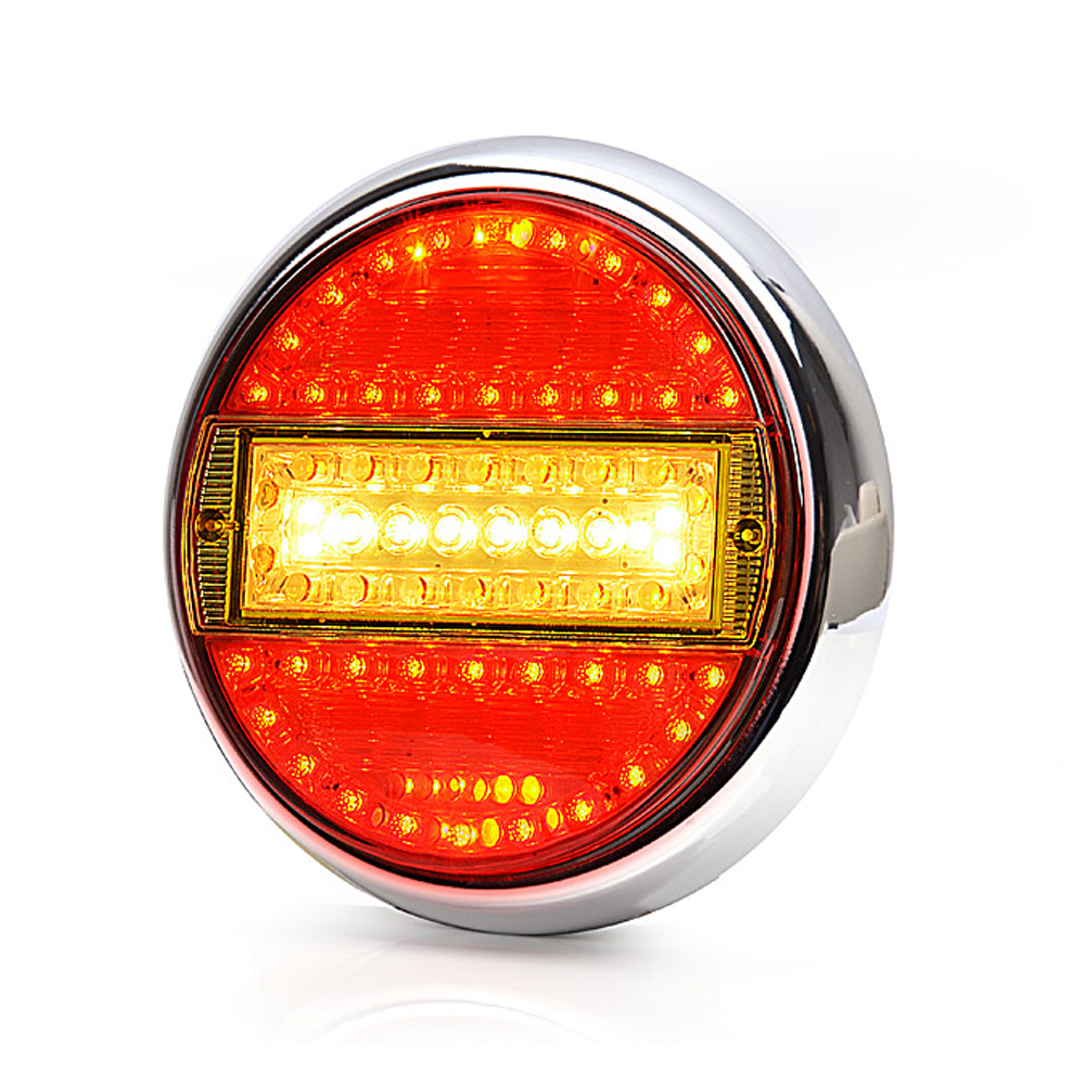Feu arrière W92 LED 12-24V 5 fonctions ronde câble de 2m | W758