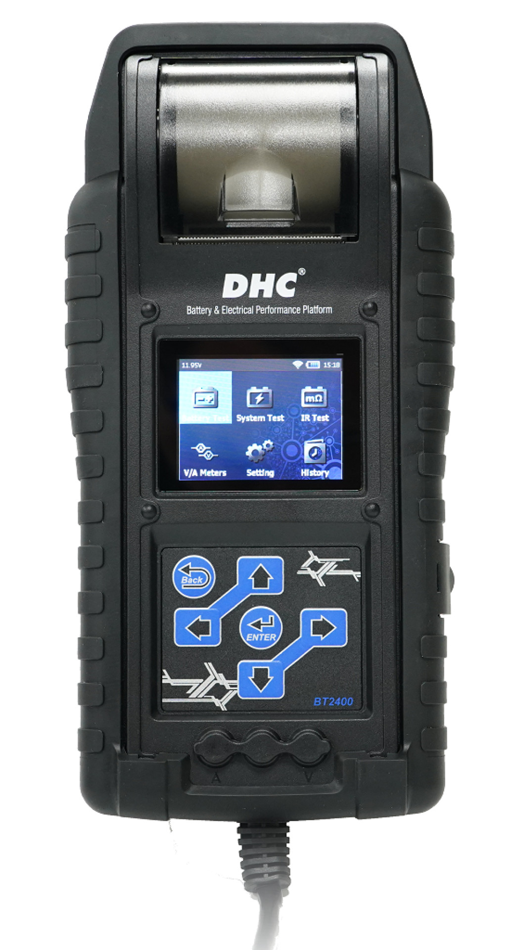 Digitale batterijtester, dynamotester, systeemtester met printer