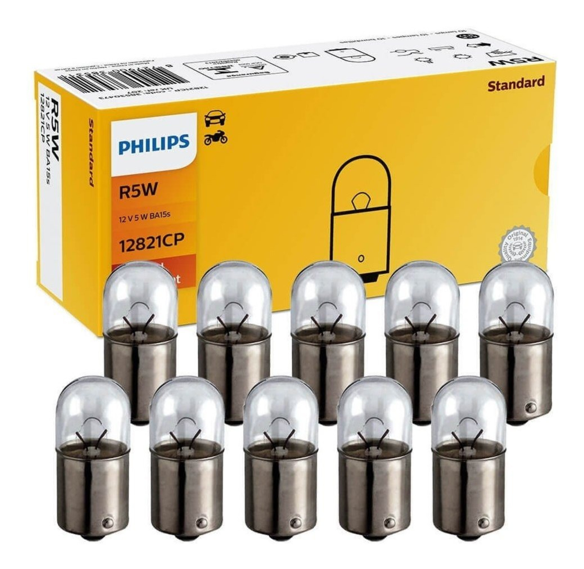 Philips R5W - 12V - 5W - BA15s | P12821