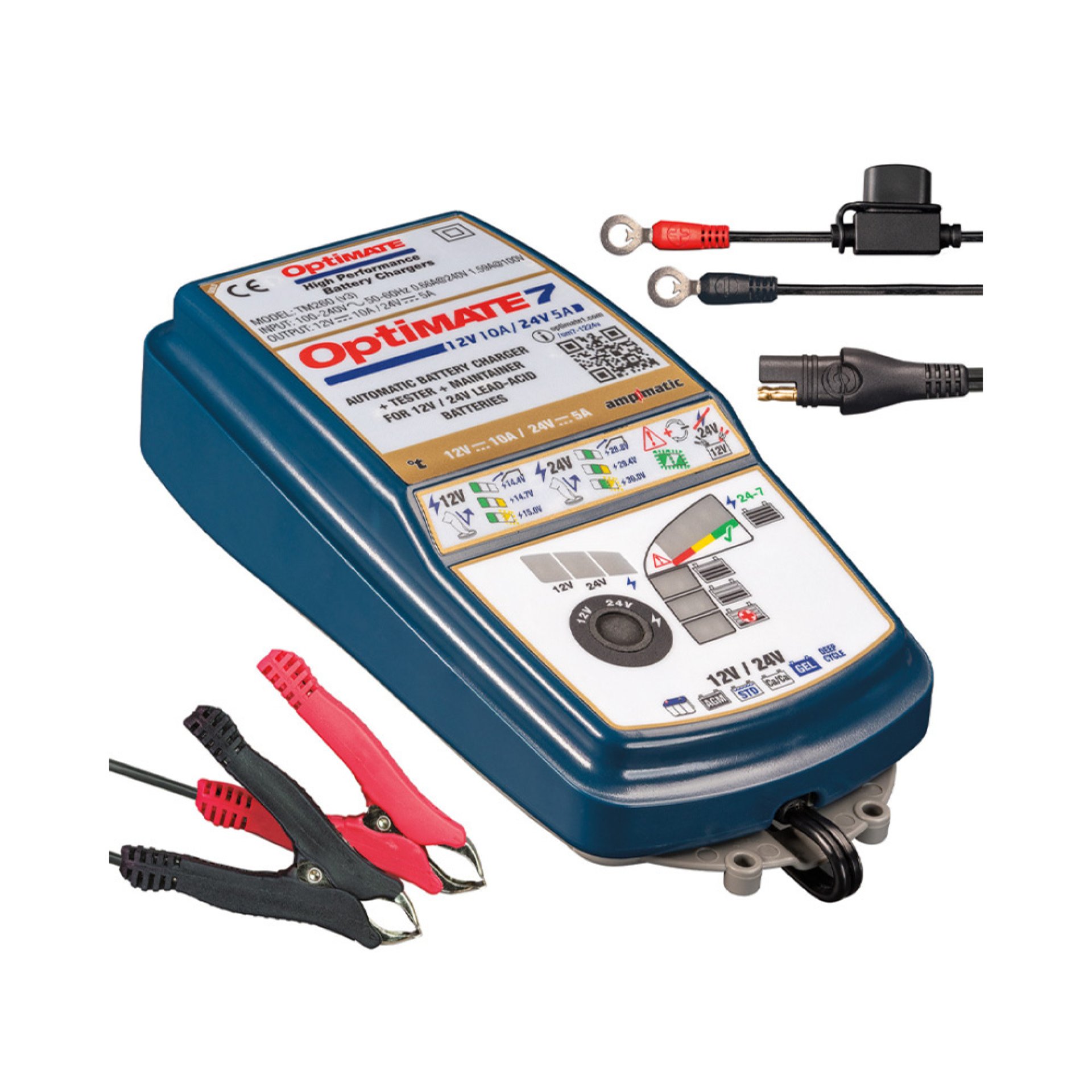 Druppellader OptiMate 7 12V-10A / 24V-5A Gold | 252021