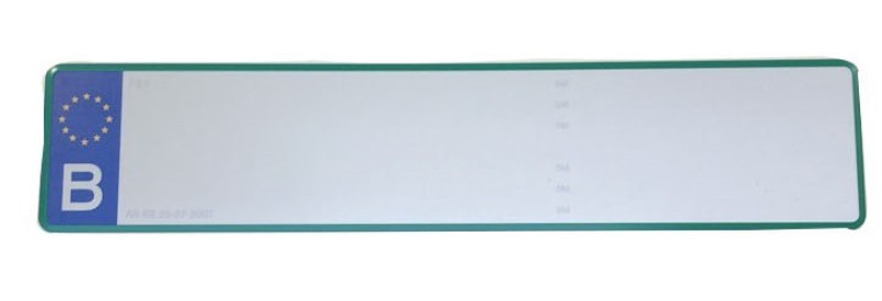 Nummerplaat B - Alu - Wit/Mosgroen - 52x11cm - Garage | 169230