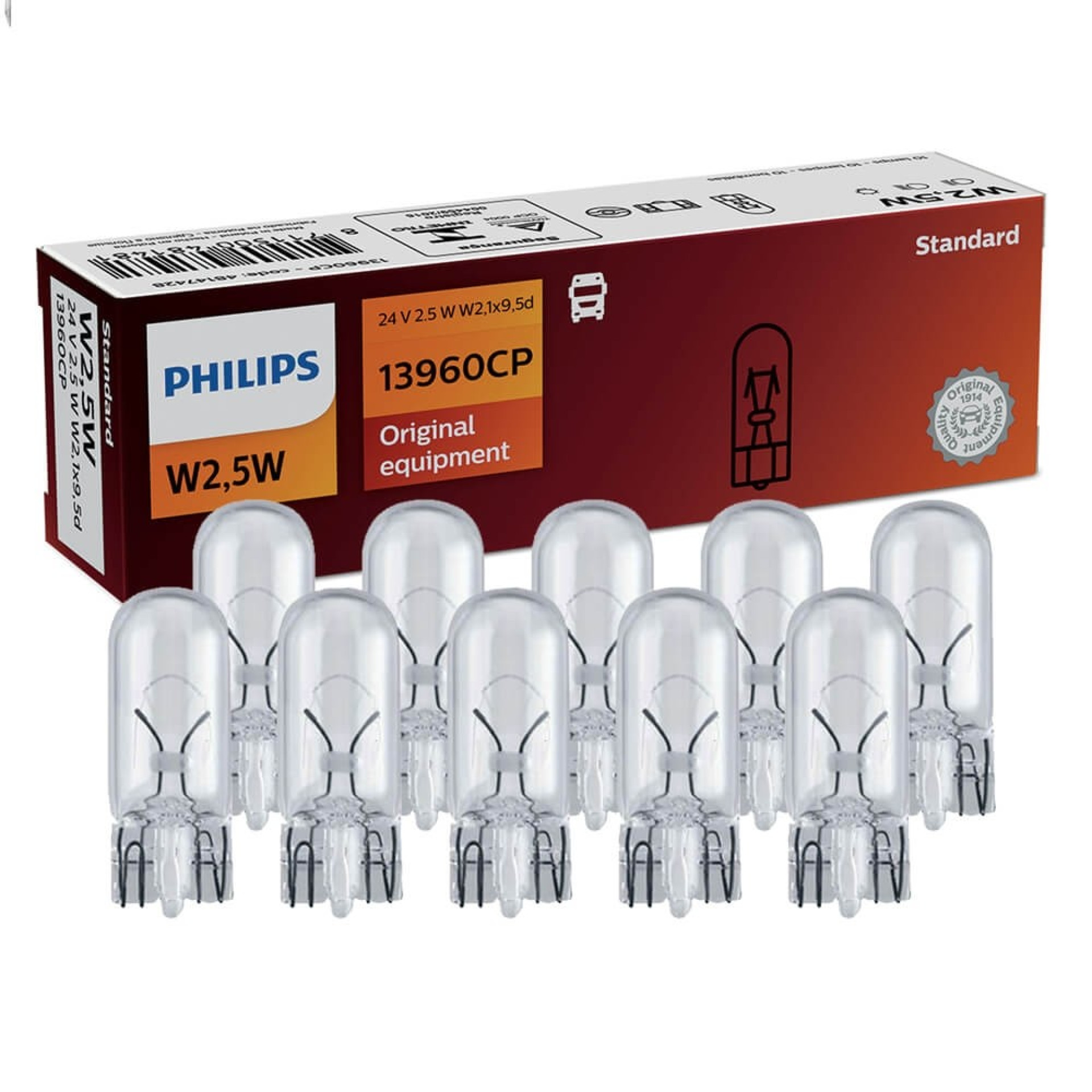 Philips W2,5W 24V 2,5W W2.1x9,5d | P13960