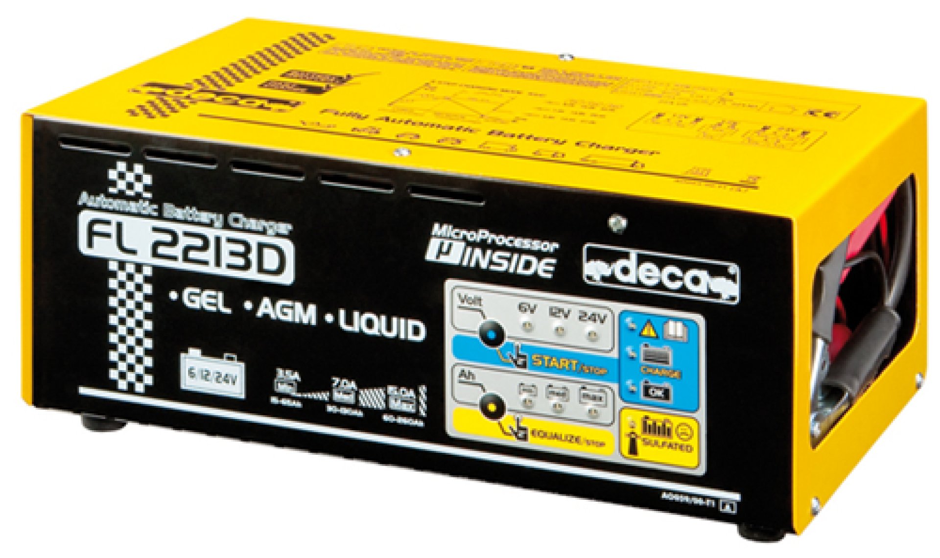 Batterijlader FL 2213D 6-12-24V 22A 1Ph 230V/50-60Hz Schuko stekker ...