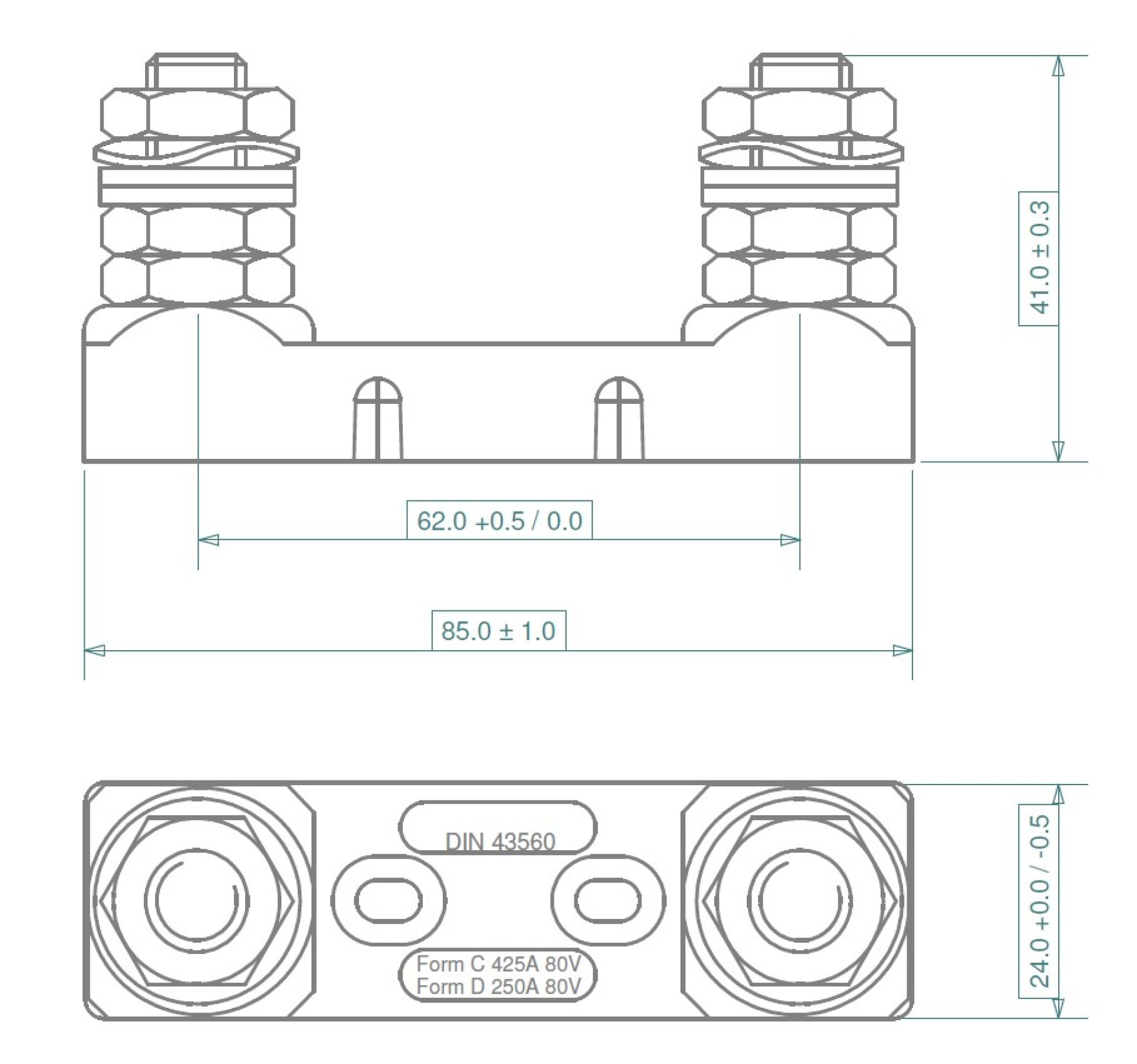Zekeringhouder StripOTO bakelite M10 bouten | IM-HMS1